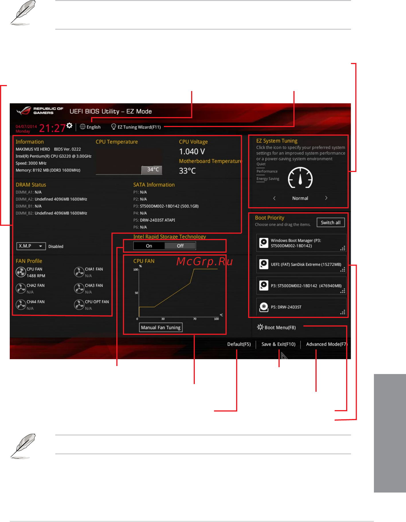 Asus rog maximus vii hero — обзор EZ Mode в BIOS: настройки и ...