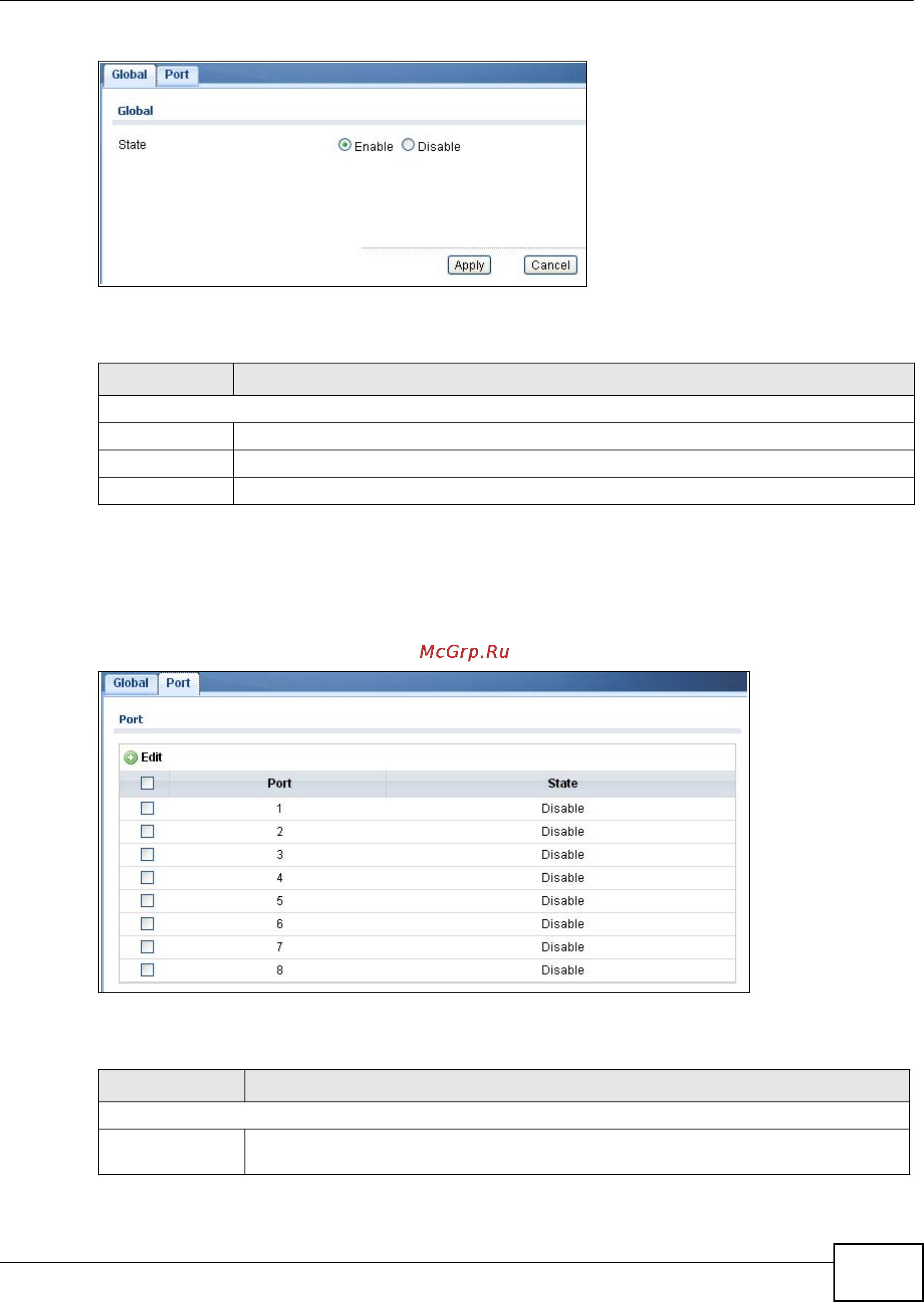 Zyxel GS1900-24HP [185/230] The port screen