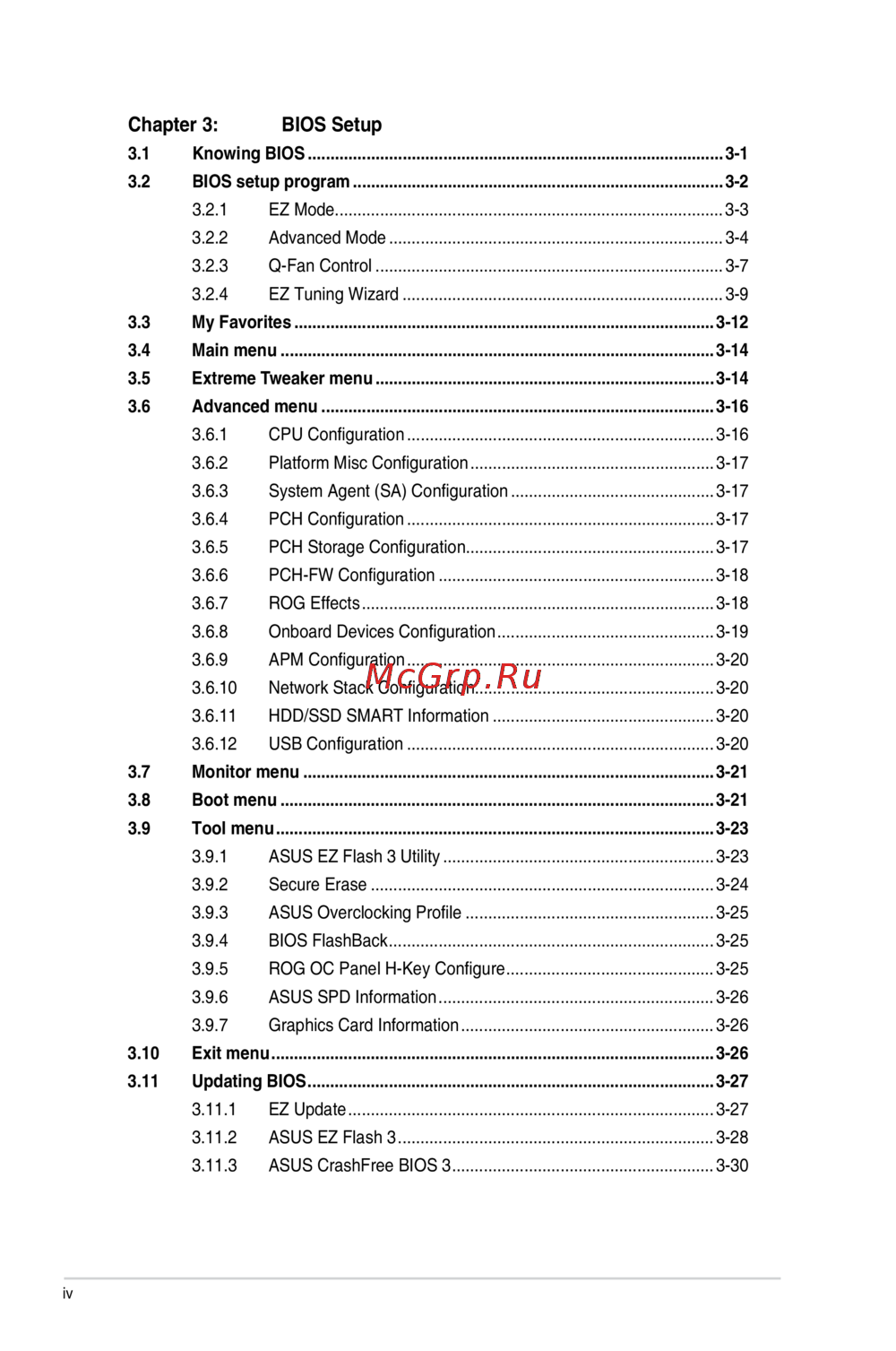 Asus ROG MAXIMUS IX APEX [4/112] Chapter 3 bios setup