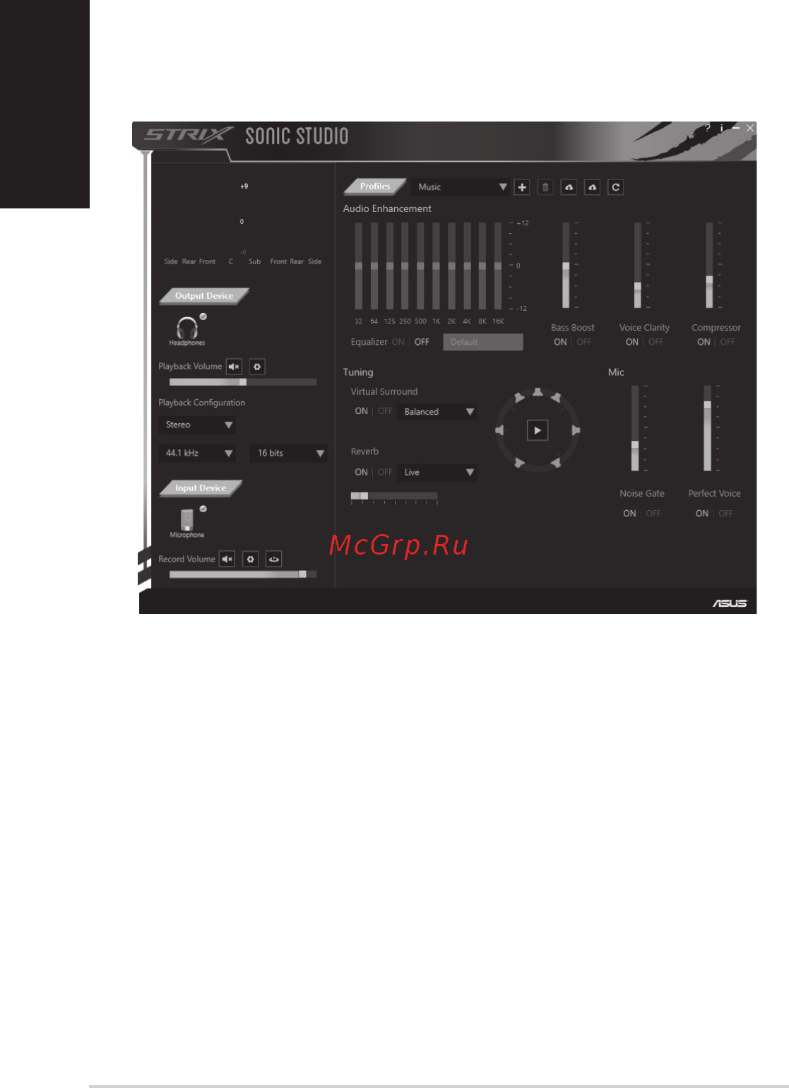 Asus strix wireless [34/112] Popis strix sonic studio