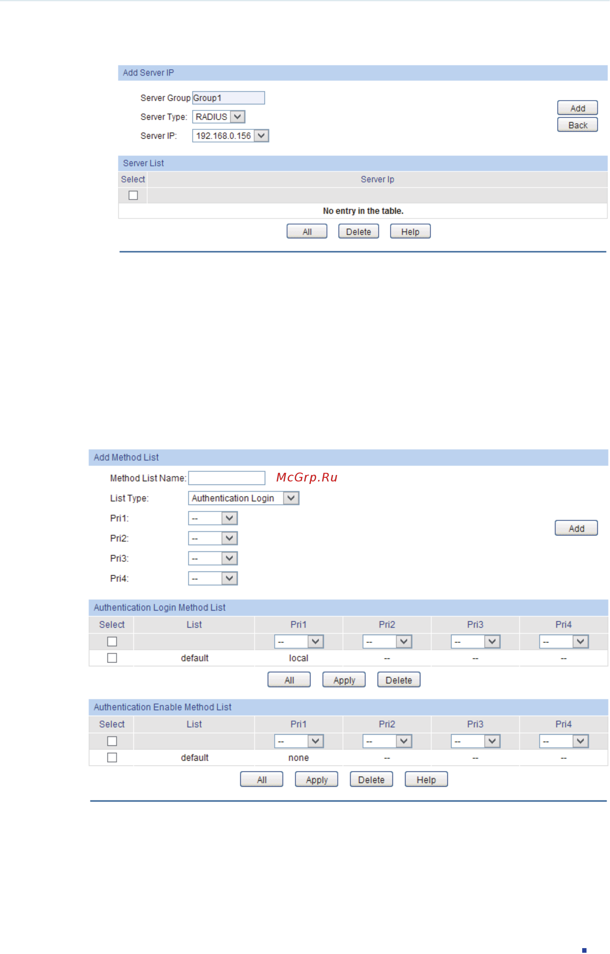 Tp-Link T1600G-28PS V1 [593/755] Configuring the method list