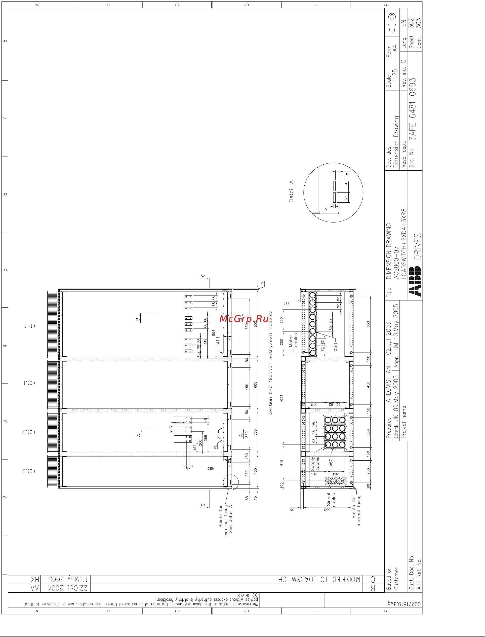ABB ACS800-07 от 500 до 2800 кВт Руководство по монтажу и вводу в ...