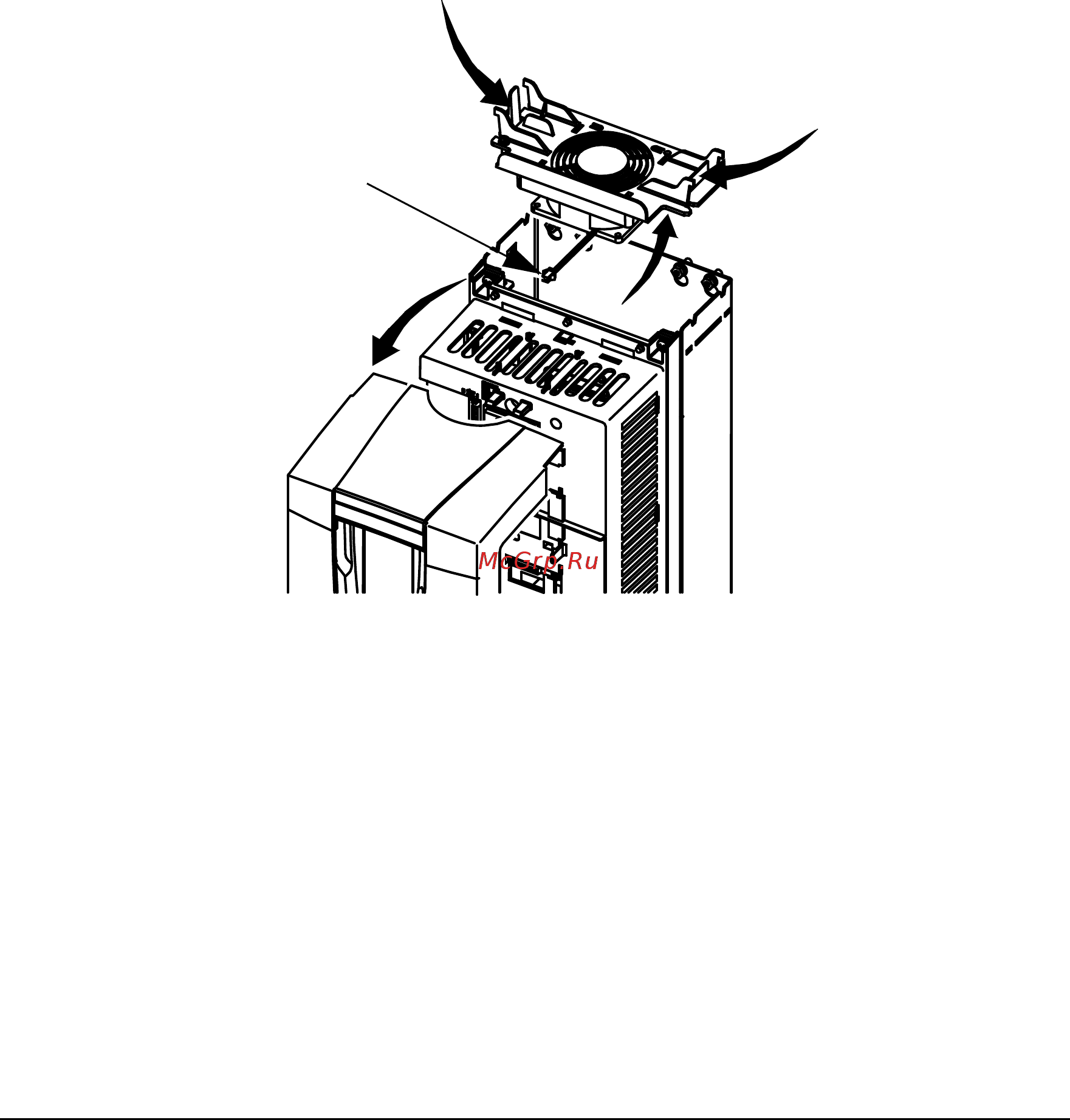 ABB ACH550-01-072A-4+B055 [392/476] Main fan replacement frame sizes r1 r4