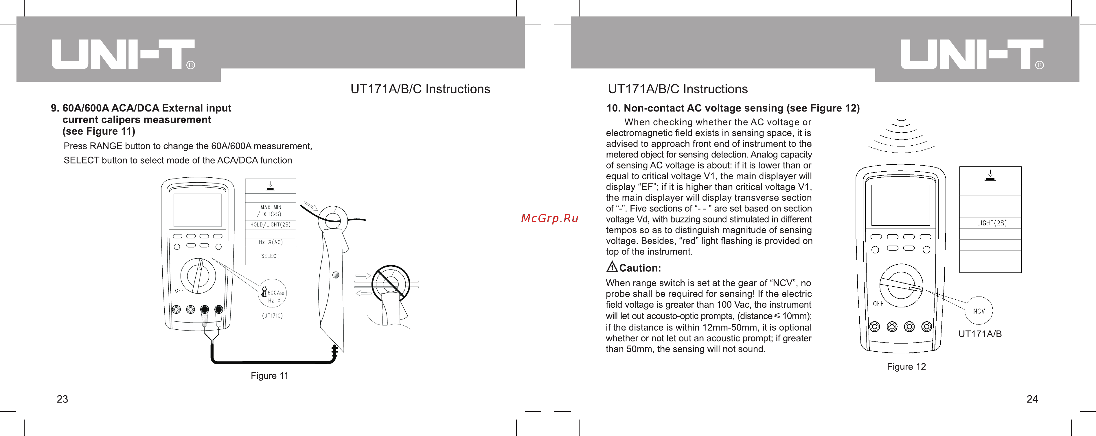 Uni-T UT171B [14/20] Ut171a b c instructions ut171a b c instructions