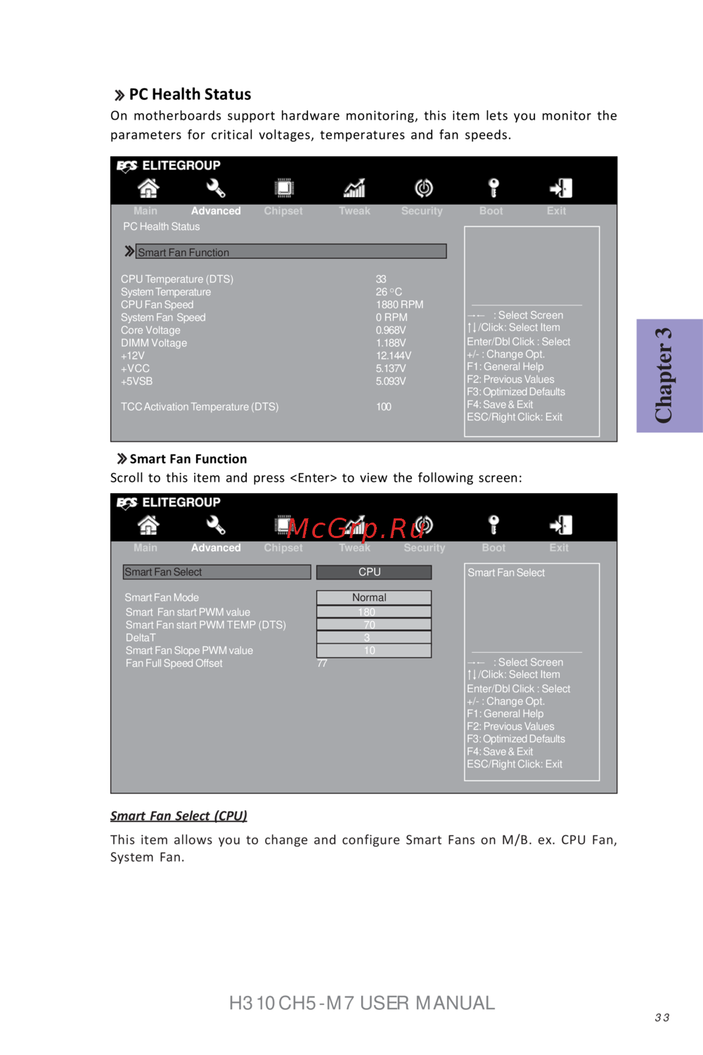 ECS Elitegroup H310CH5-M7 [38/75] Pc health status